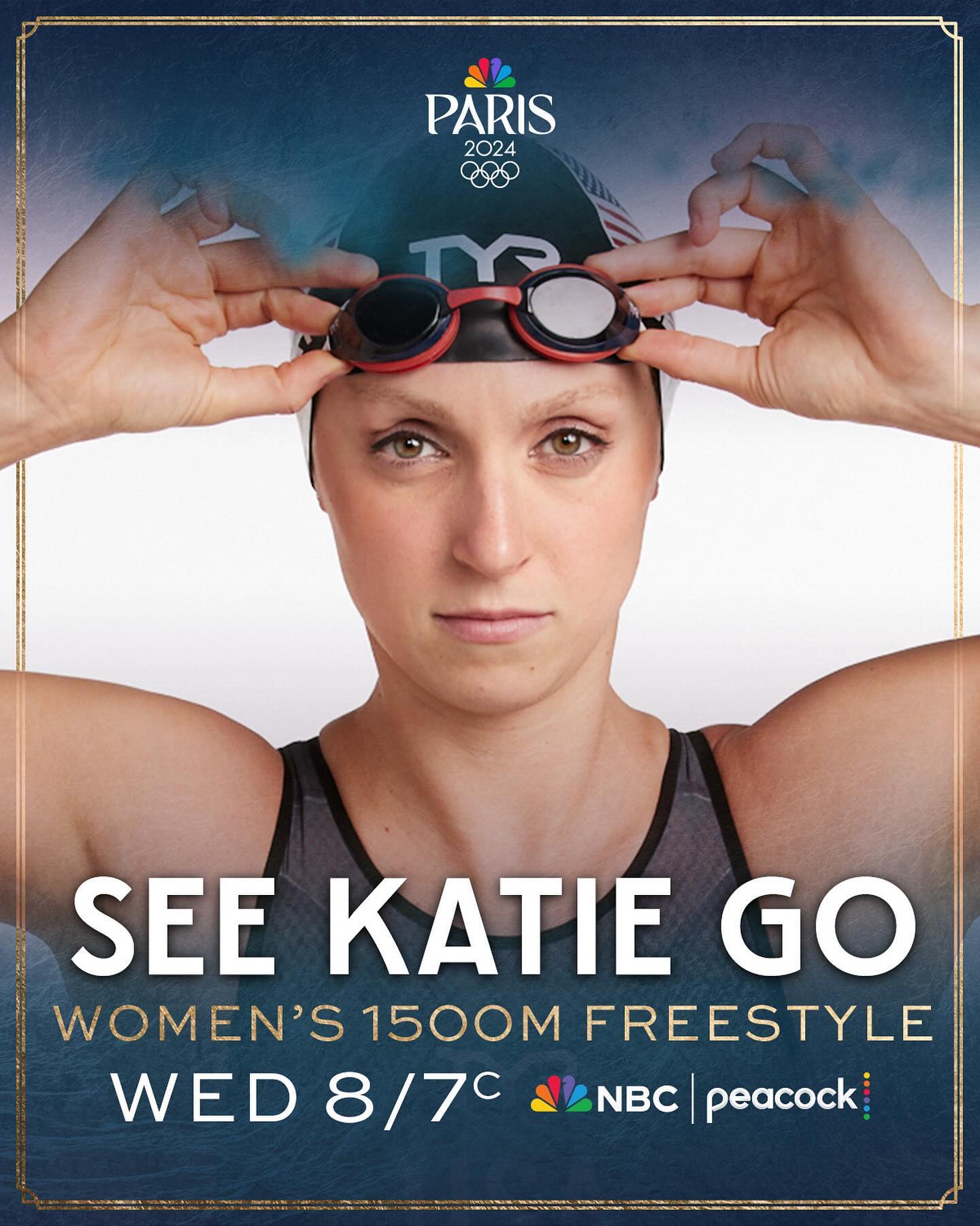 NBC - Katie Ledecky is swimming for history. 📺 : 8/7c on NBC and ...