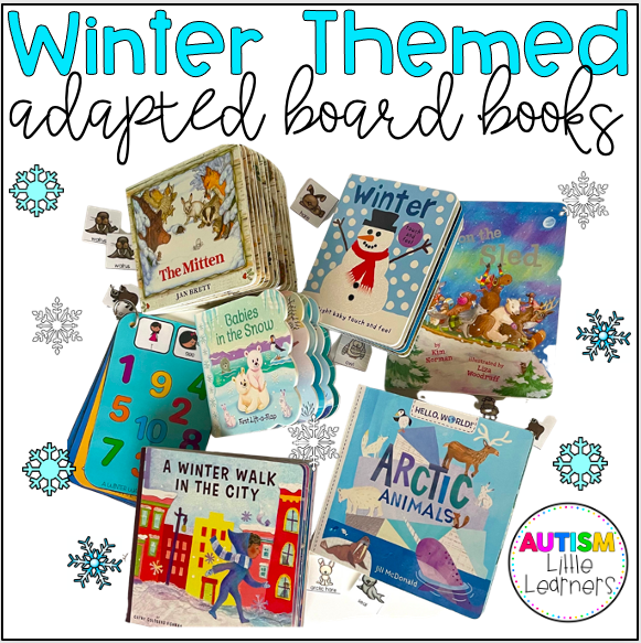 The winter themed adapted board... - Autism Little Learners