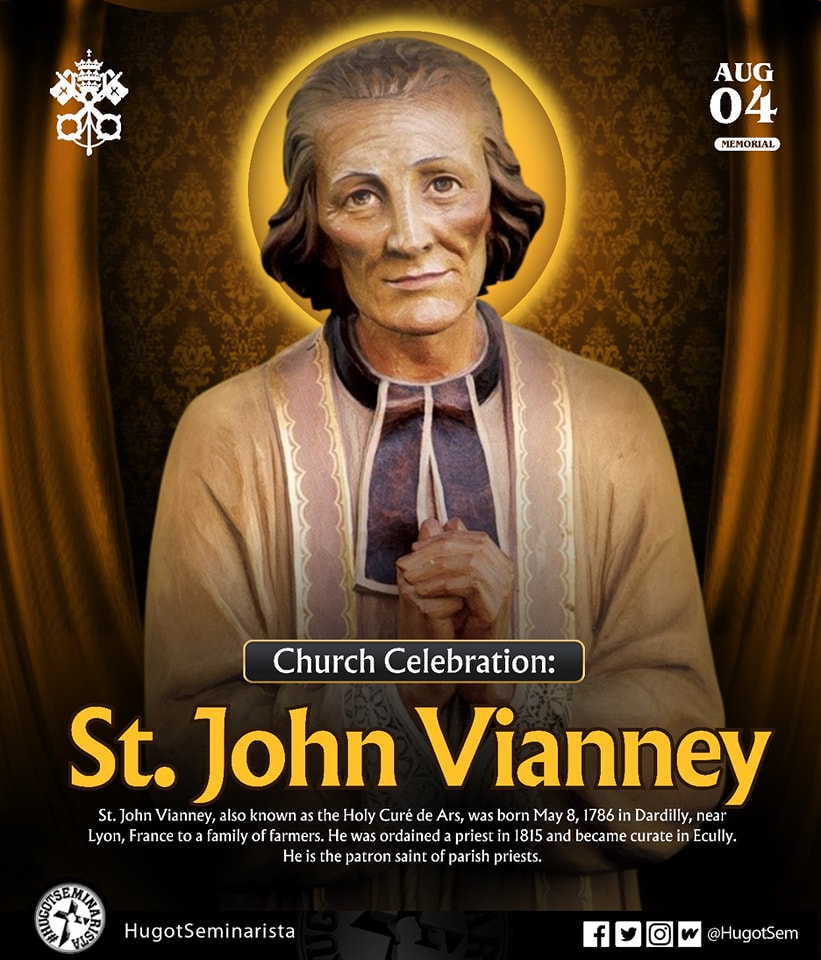 HugotSeminarista - SAINT OF THE DAY | AUGUST 04 SAINT JOHN MARIE ...