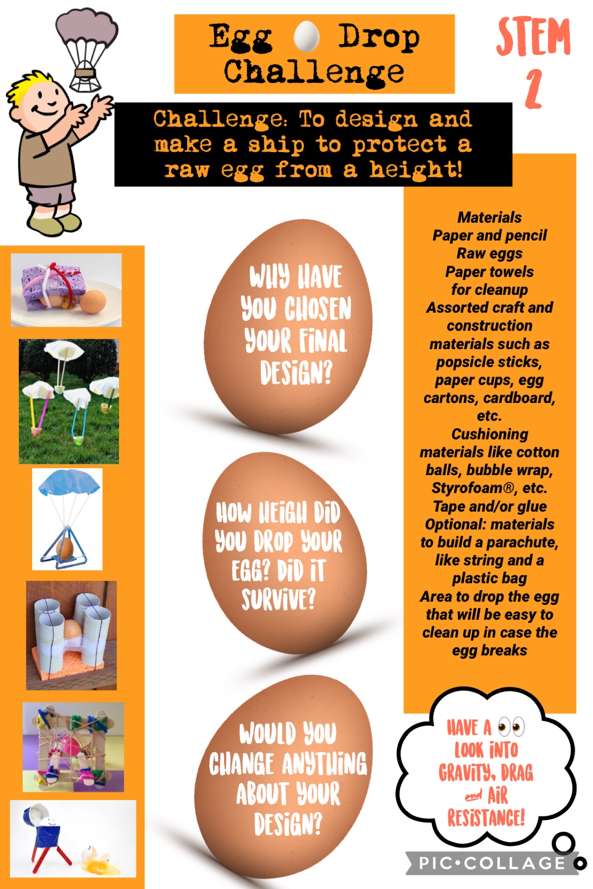 Junior - 🌟🐣 Easter Monday STEM Challenge: Egg Drop Experiment! 🐣🌟 Are ...