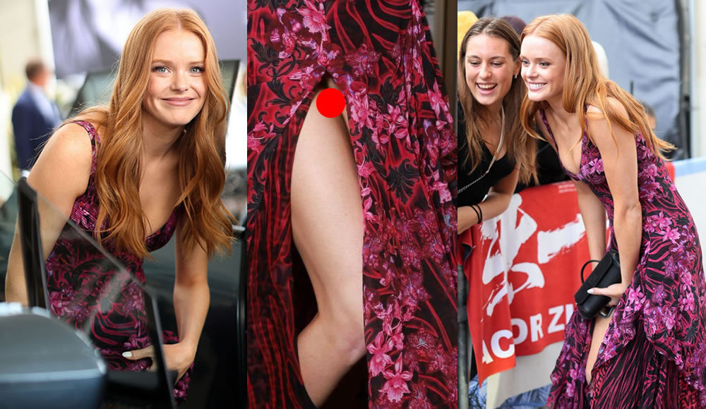 Celebs Abigail Cowen In Pantyless Upskirt At Cannes
