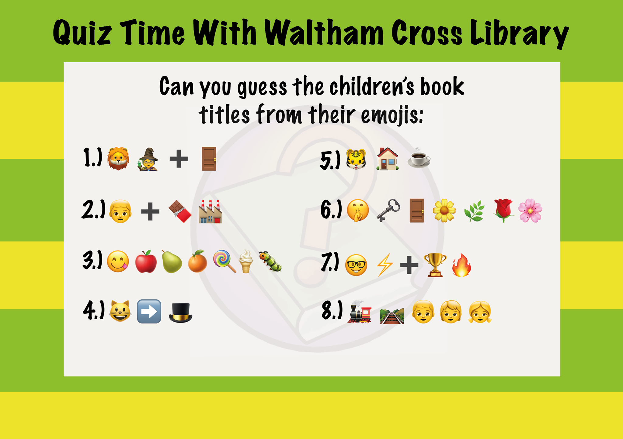 Can you guess the Children’s books... - Waltham Cross Library | Facebook
