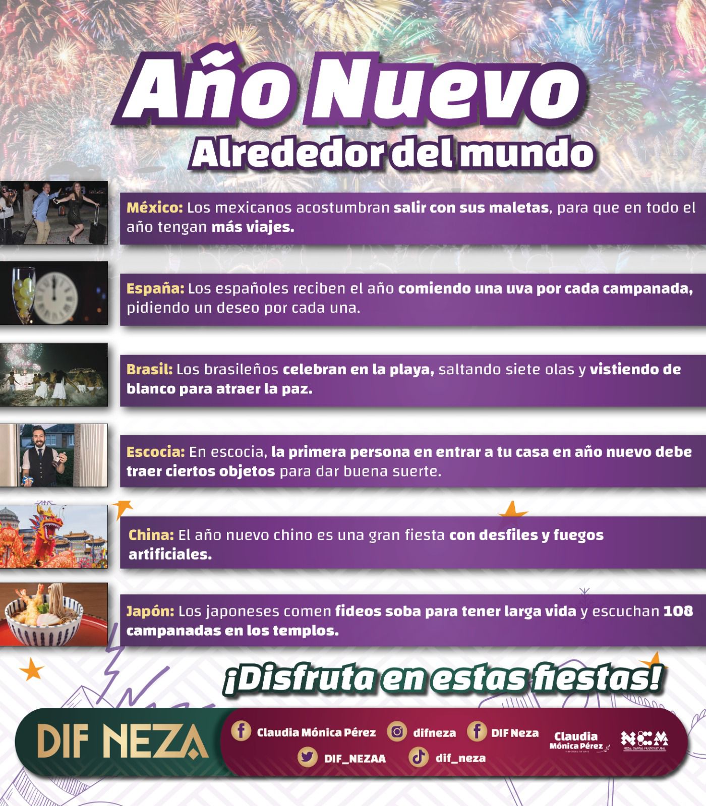 DIF - 🎉 Las tradiciones de Fin de Año alrededor del mundo son tan ...