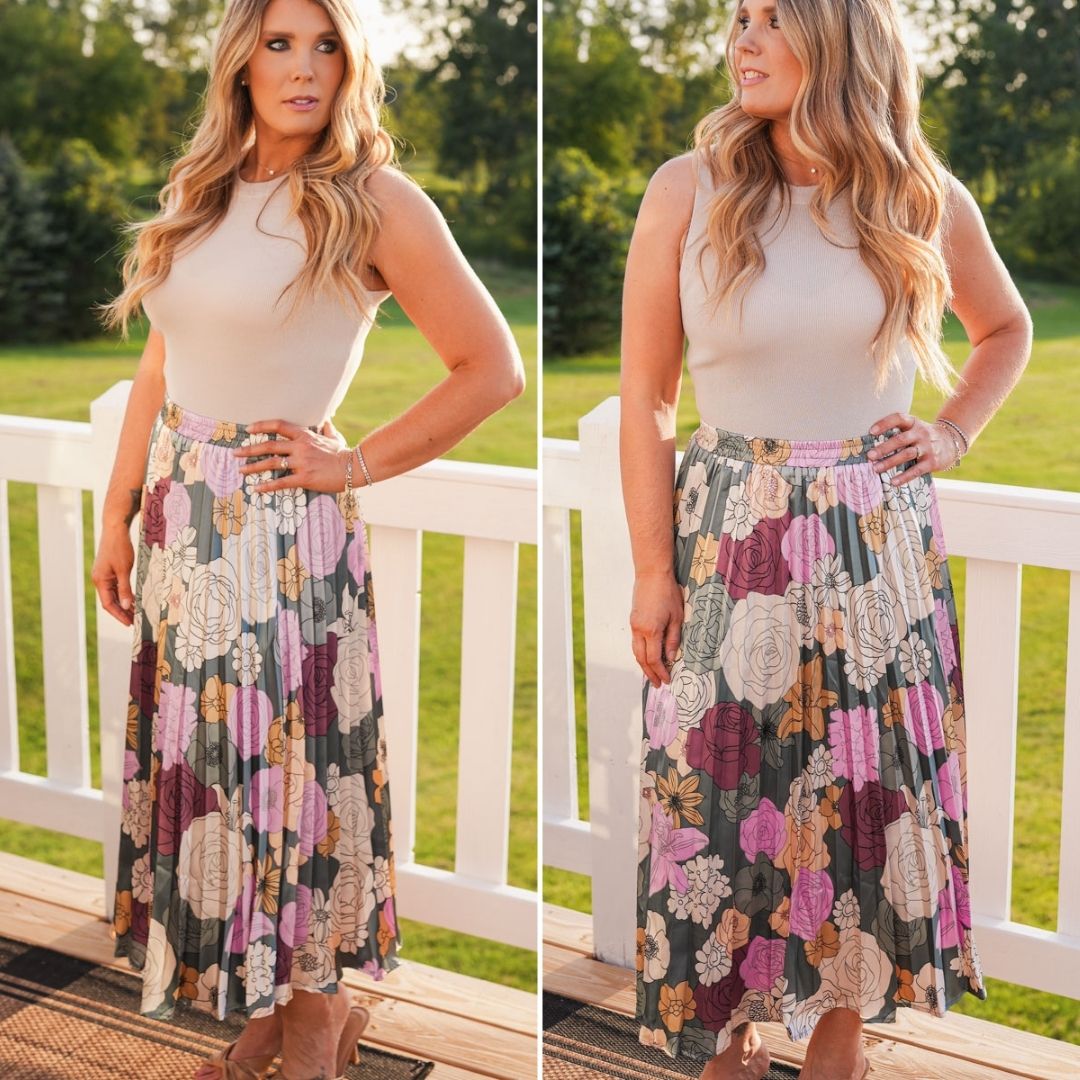 Verb Boutique Meet The Twyla Pleated Floral Maxi Skirt Facebook