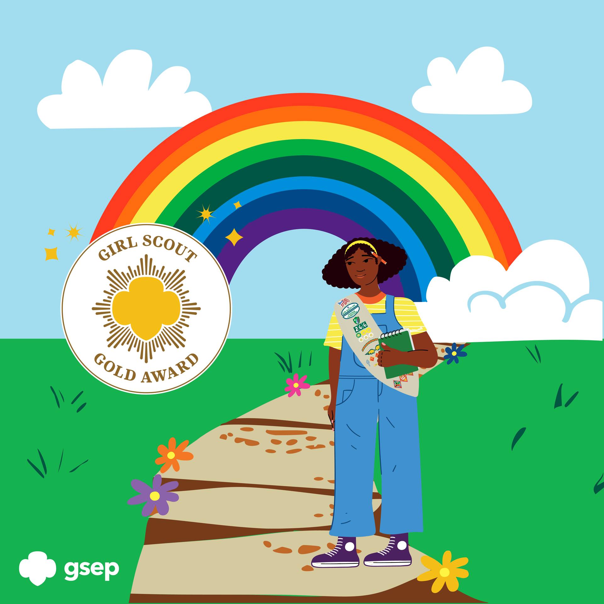 Girl Is That A Girl Scout Gold Award At The End Of The Rainbow You 9176