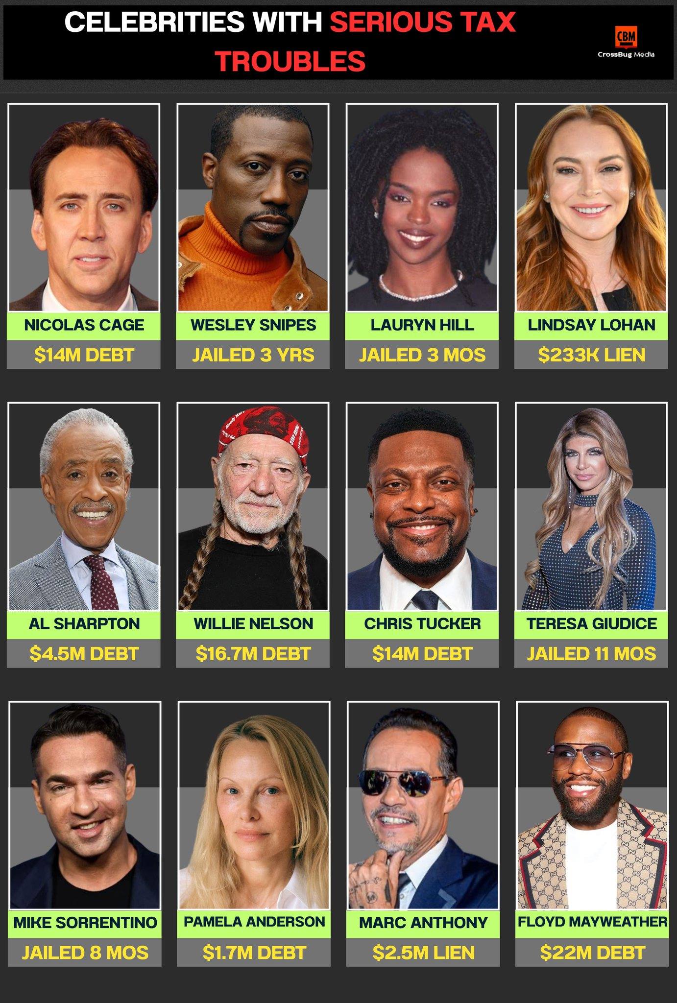 Advice - 💸 Celebrities With Serious Tax Troubles – When the IRS Came ...