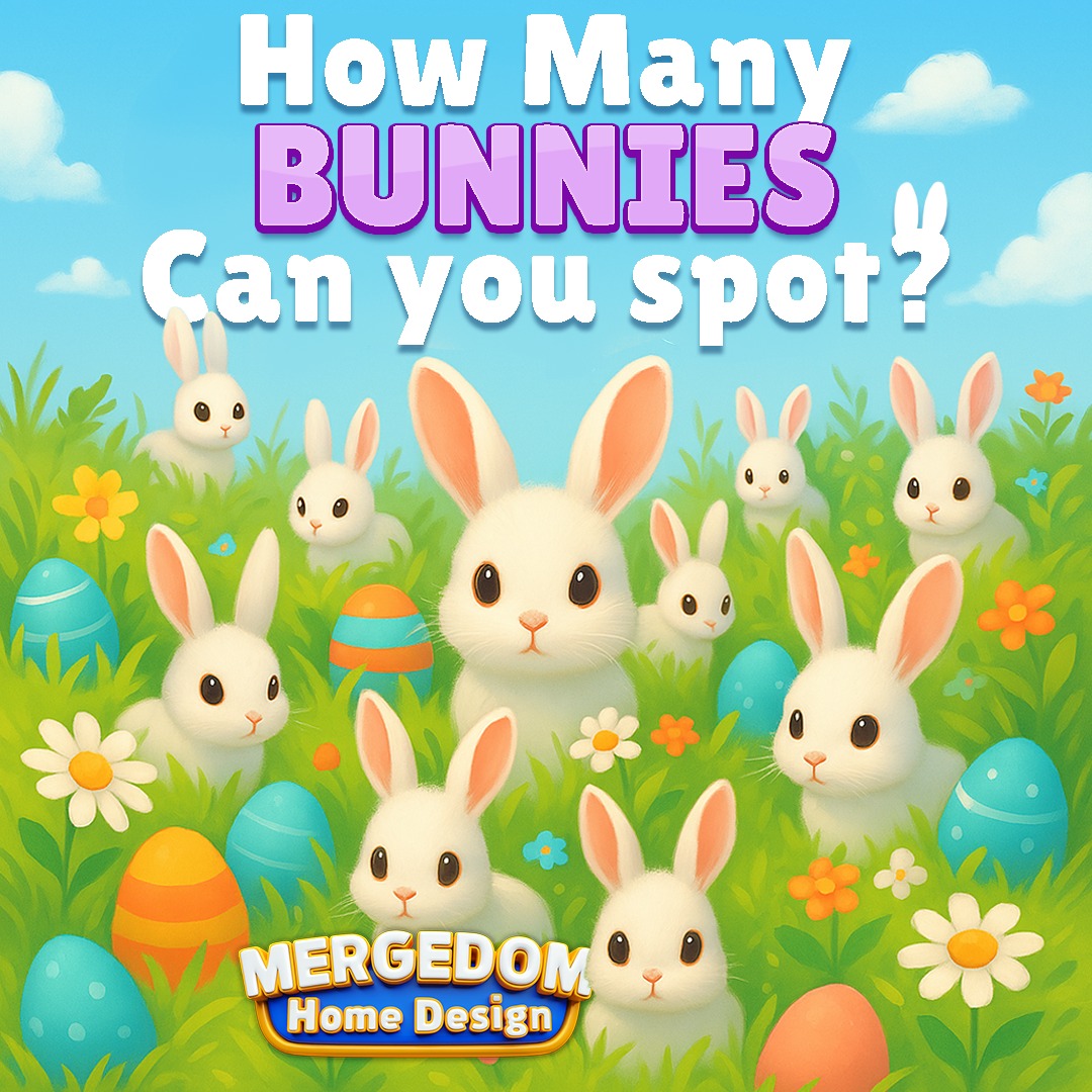 Mergedom: - Easter Bunny Hunt Competition! 🥚 Can you count all the ...