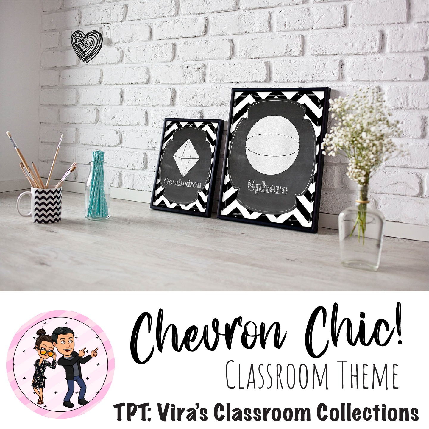 2D-3D Shapes in our Chevron... - Vira’s Classroom Collections