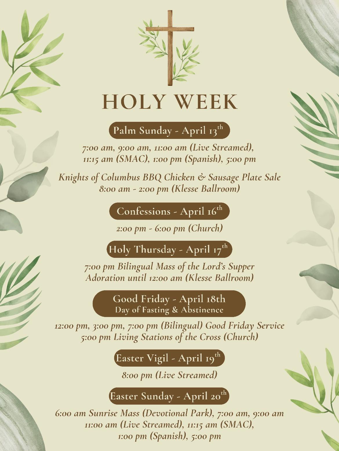 St - Holy Week is Almost Here – All Are Welcome! As we prepare our ...