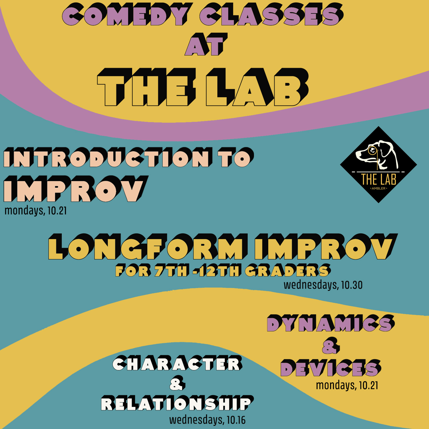 The Lab - Classes staring in October and registering now ...