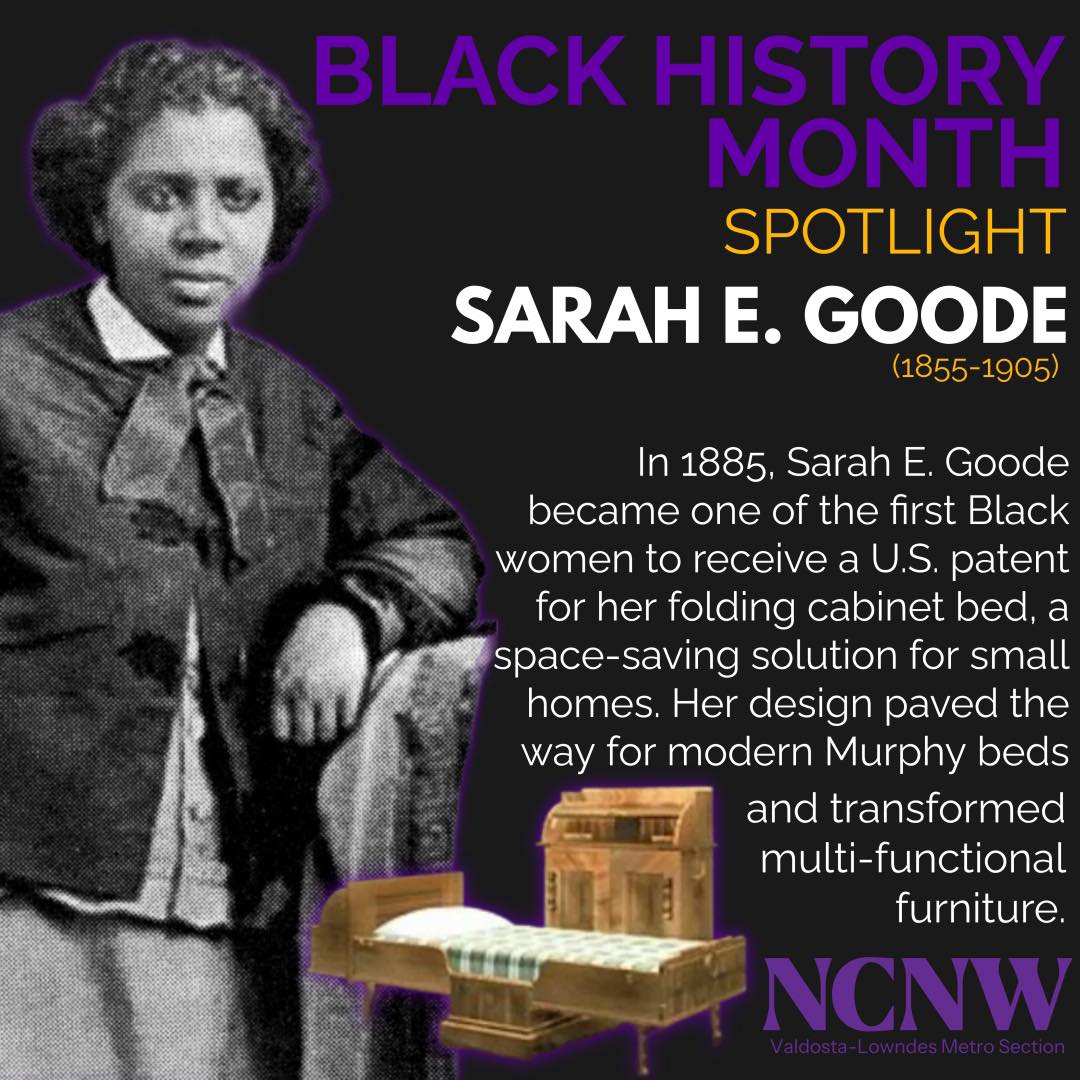 NCNW - #NCNWBlackHistorySpotlight: Sarah E. Goode (1855–1905) Sarah E ...