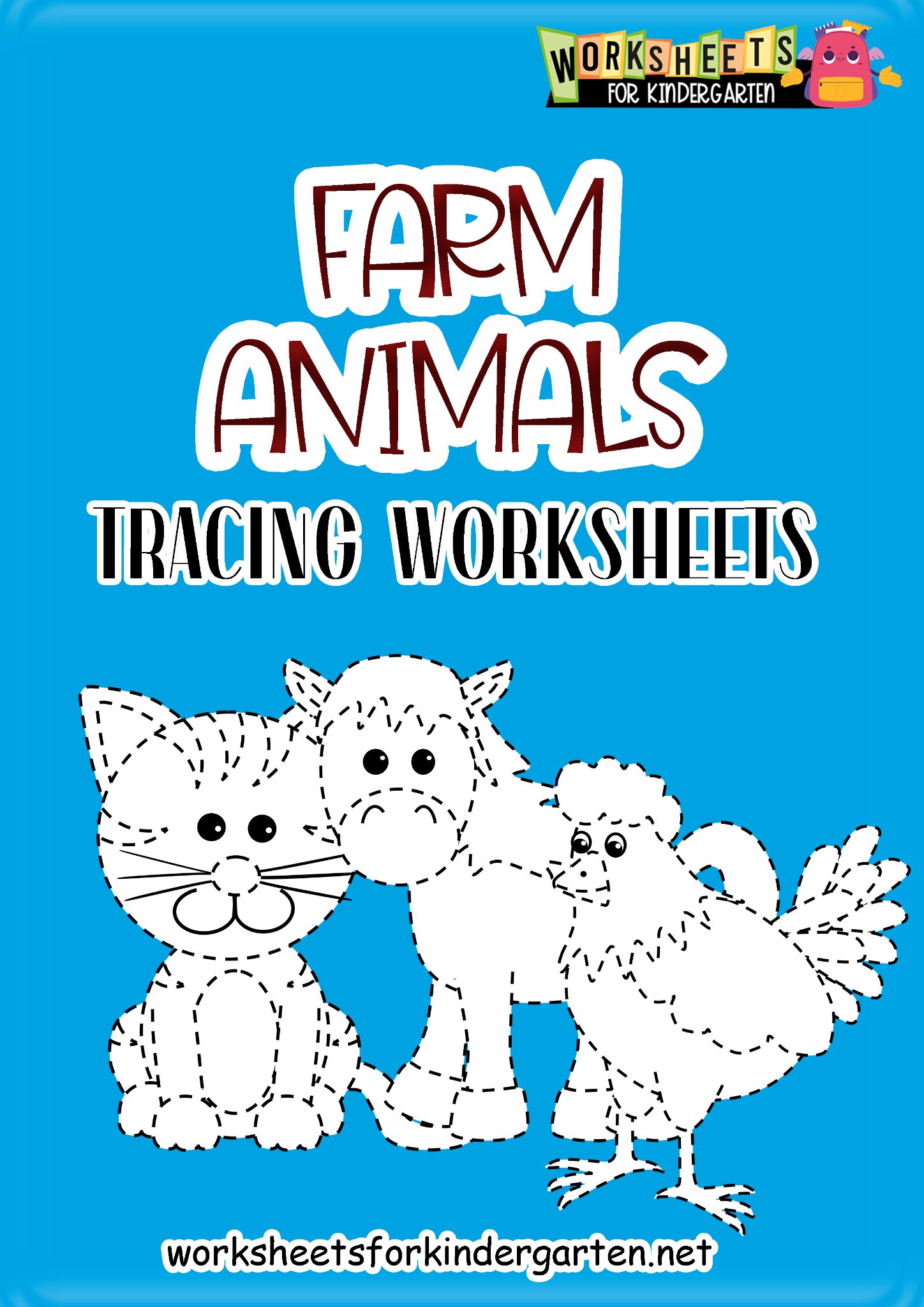 Worksheets PDF - Farm Animals Tracing Download PDF...