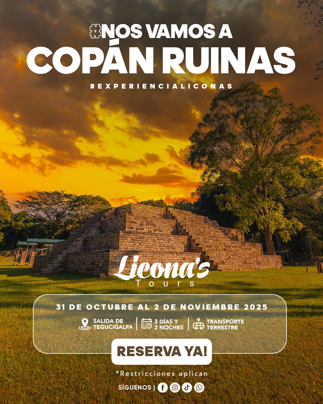 Liconas 🦜 𝐓𝐨𝐮𝐫 𝐂𝐨𝐩á𝐧 𝐑𝐮𝐢𝐧𝐚𝐬 𝟐𝟎𝟐𝟓 🦜 📅 𝟑𝟏 𝐝𝐞 𝐎𝐜𝐭𝐮𝐛𝐫𝐞 𝐚𝐥 𝟐 𝐝𝐞 𝐍𝐨𝐯𝐢𝐞𝐦𝐛𝐫𝐞