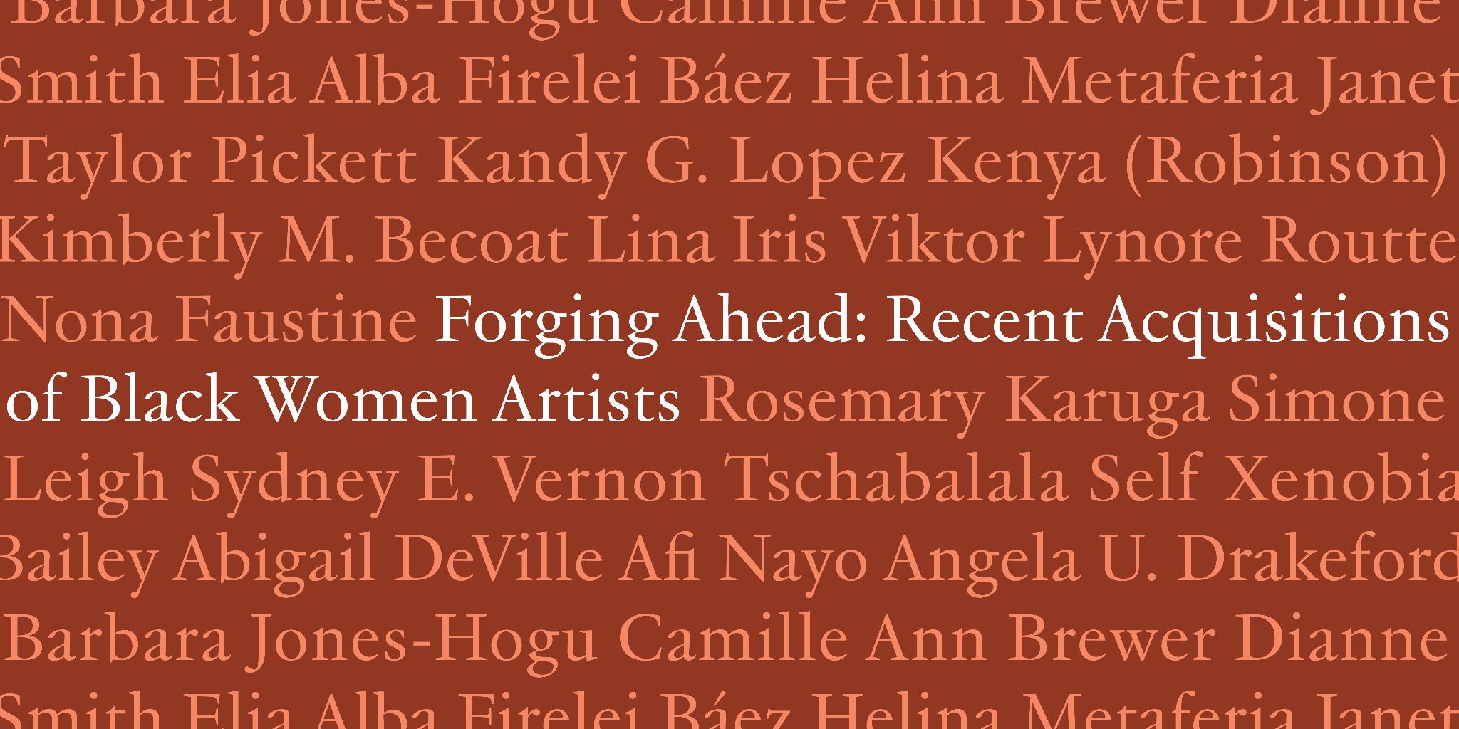Exhibition Opening Forging Ahead Acquisitions Of Black Women Artists