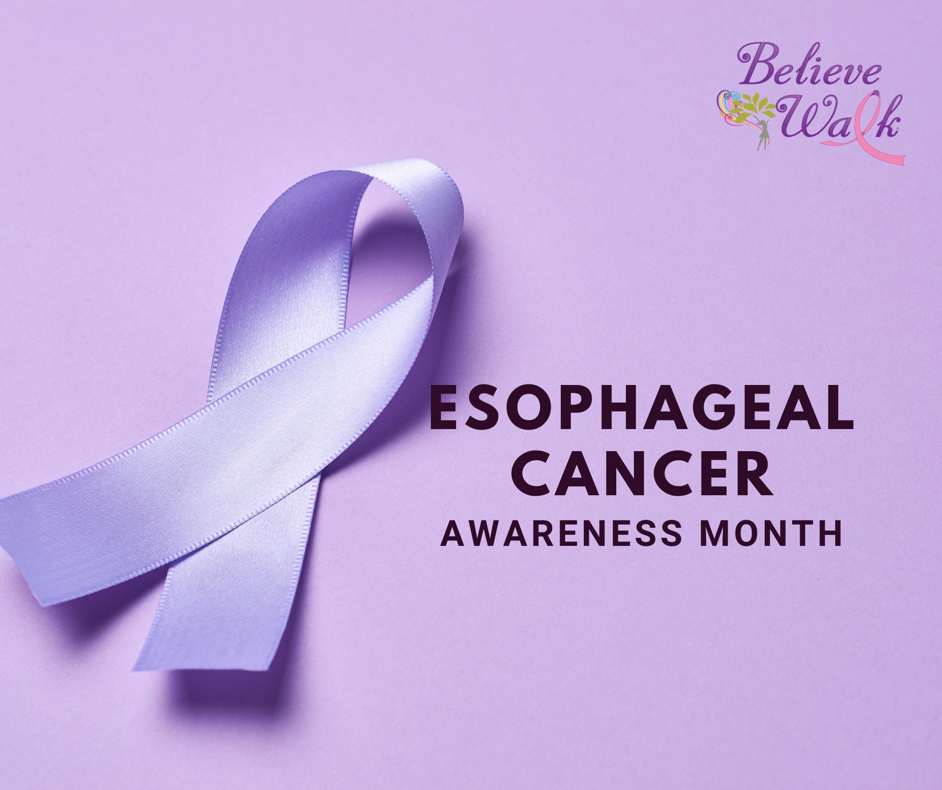 Believe April Is Esophageal Cancer Awareness Month 🎗️ Esophageal Cancer Is A Rare But Serious