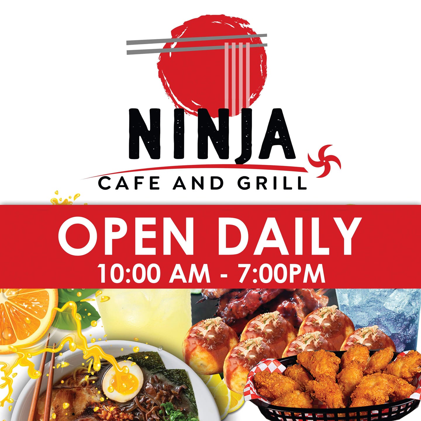 🔥🔥🔥 NOW OPEN 🔥🔥🔥 Try our crab🦀 and... - NINJA Cafe and Grill | Facebook
