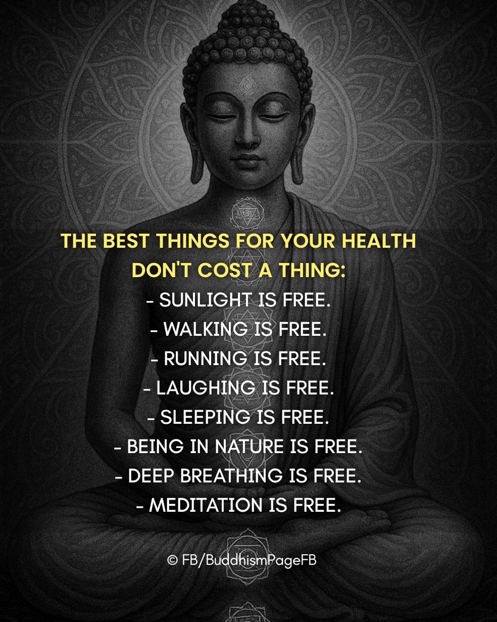 Buddhism - The best things for your health are all free... | Facebook