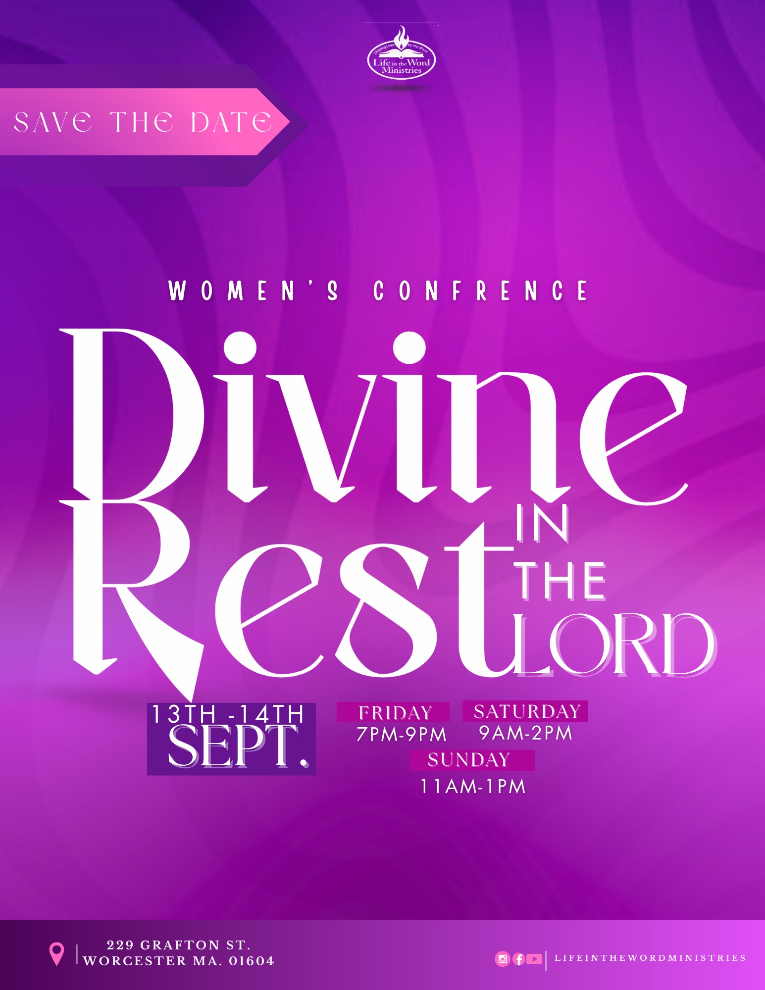Save The Date For Our Annual Life In The Word Ministries Facebook