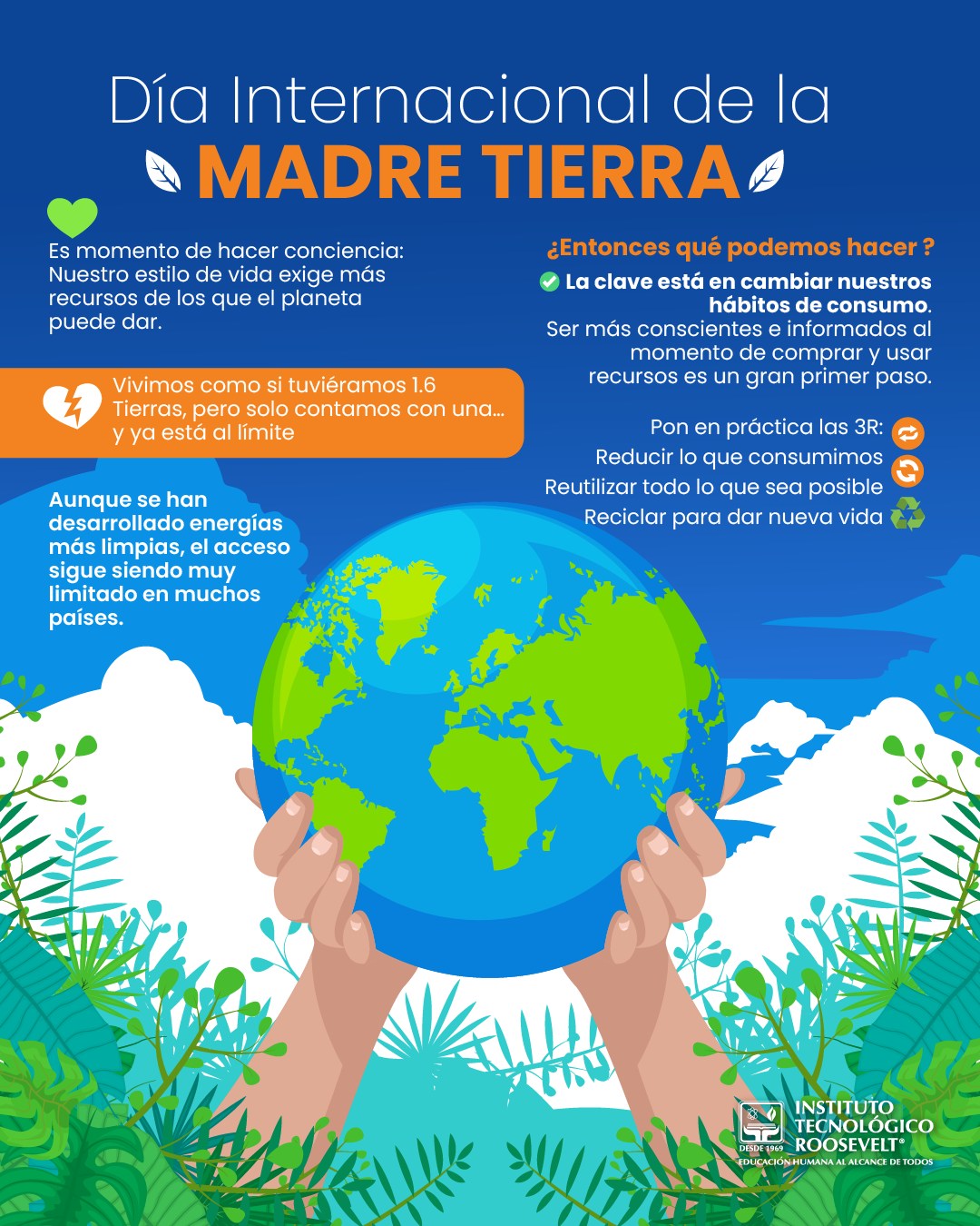 Instituto - #UnDíaComoHoy se celebra el Día Internacional de la Tierra ...