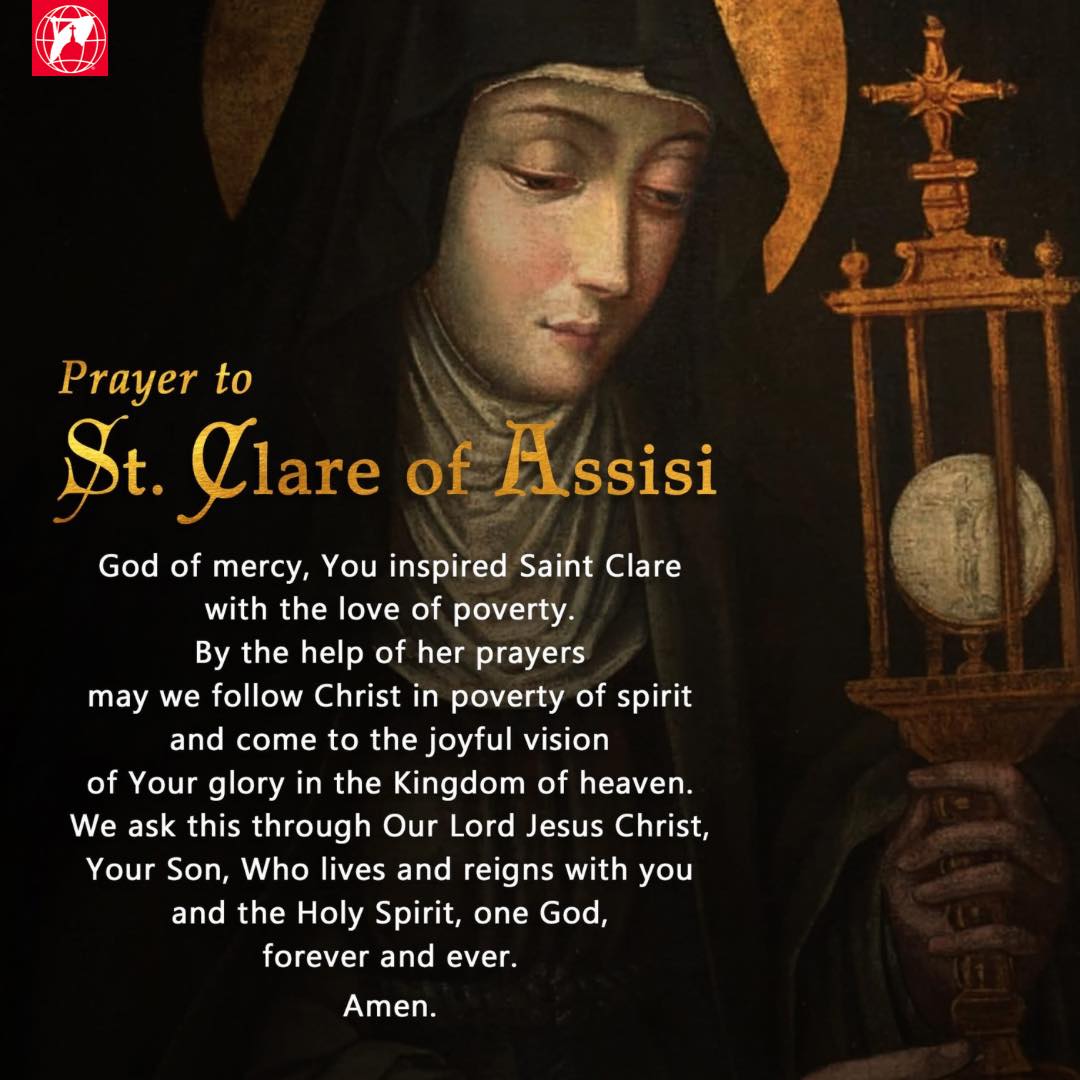 EWTN - Feast of St. Clare of Assisi 🌿 As the day draws to a close, we ...