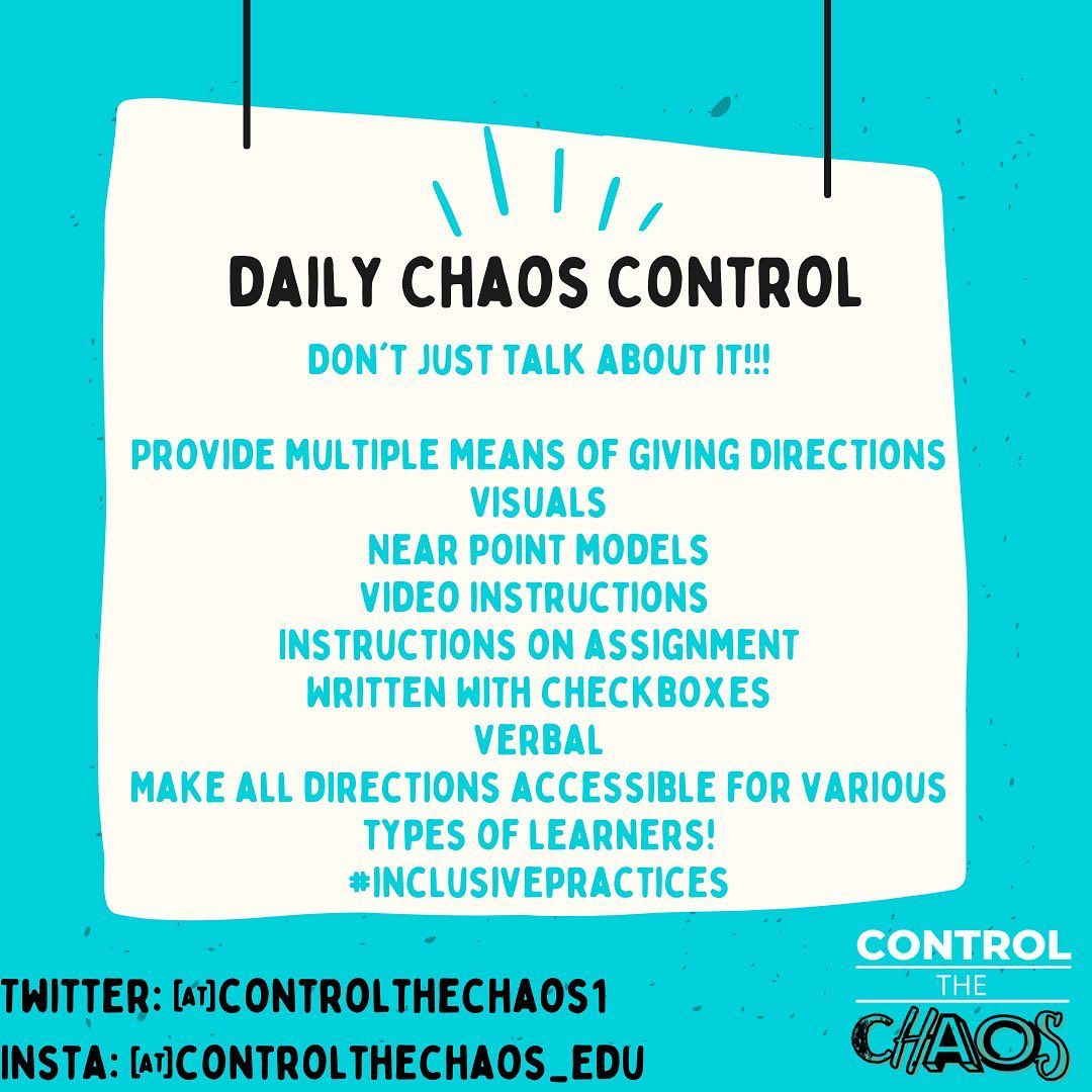Directions in multiple ways to... - Control the Chaos Edu.