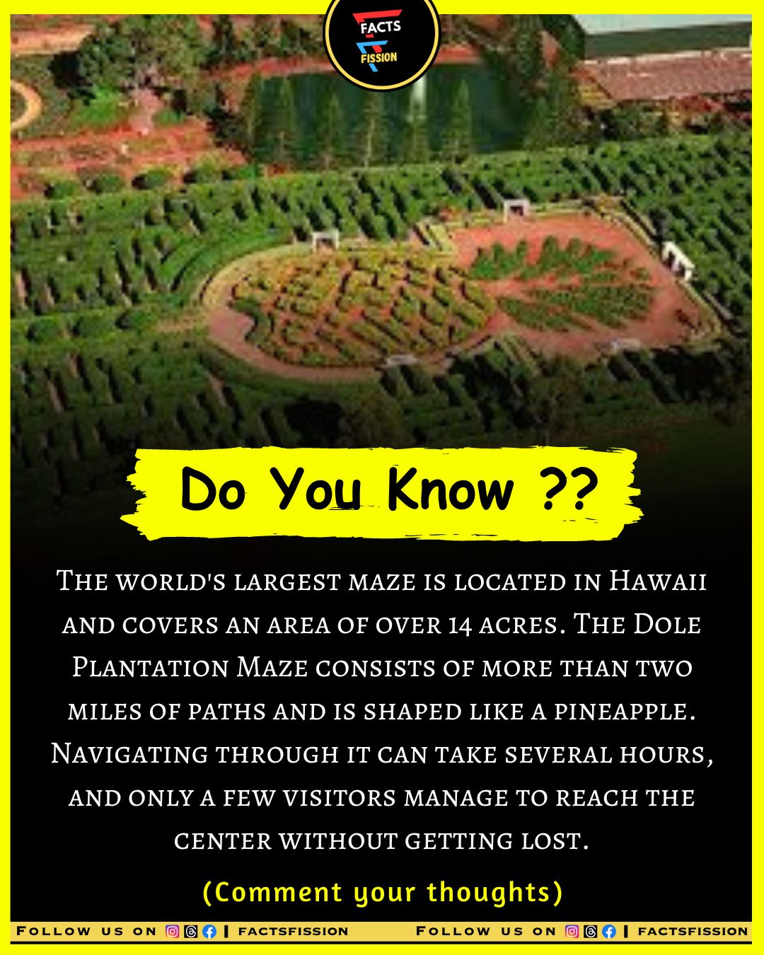factsfussion - The worlds largest maze is located in...