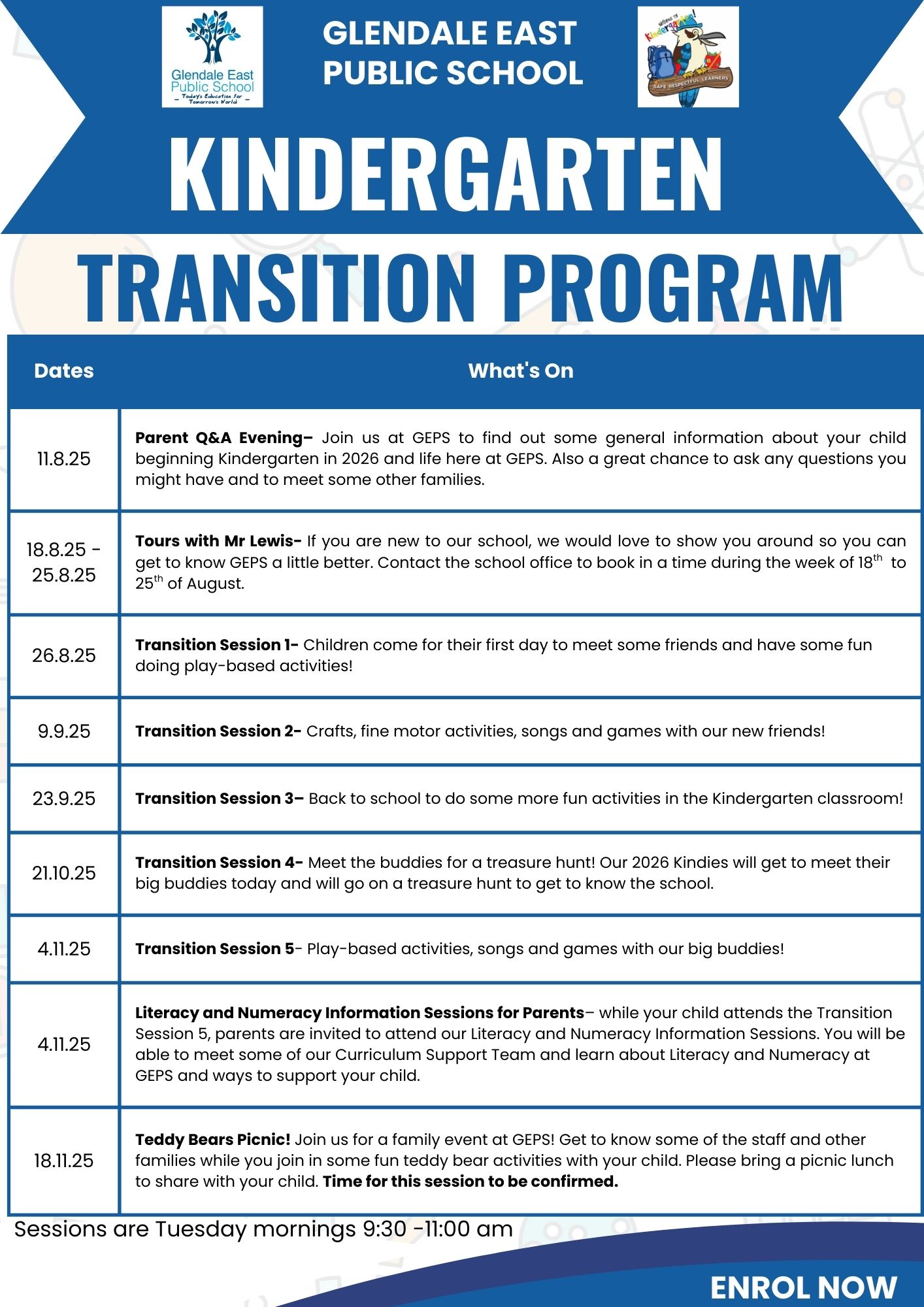 Glendale - Welcome to our Kindergarten Transition Program for 2026 ...