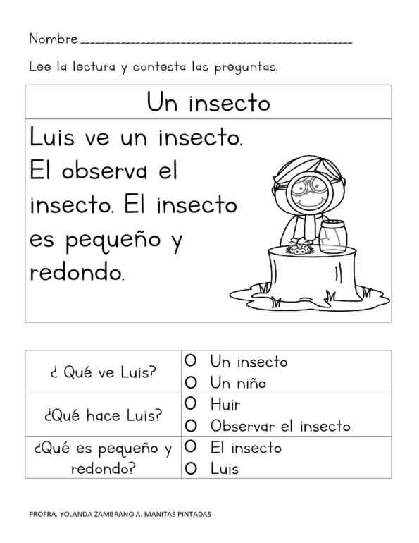 Material Gratis para Imprimir | 📚Lecturitas para niños para trabajar la ...