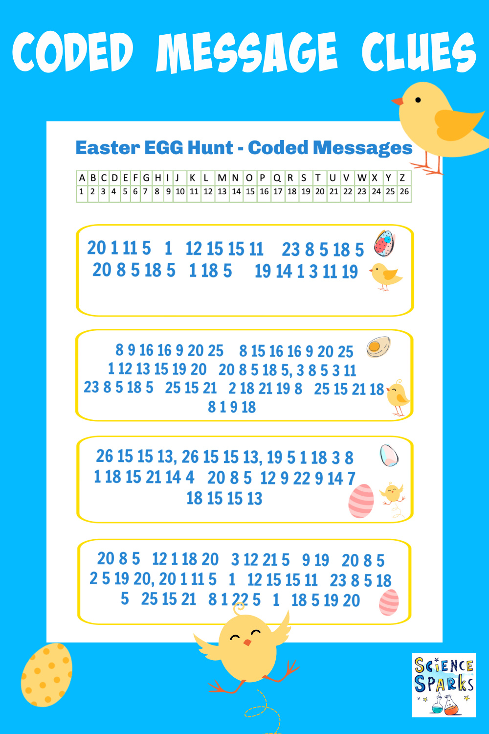 Science - Crack the code to find the eggs with our FREE Easter Egg hunt ...