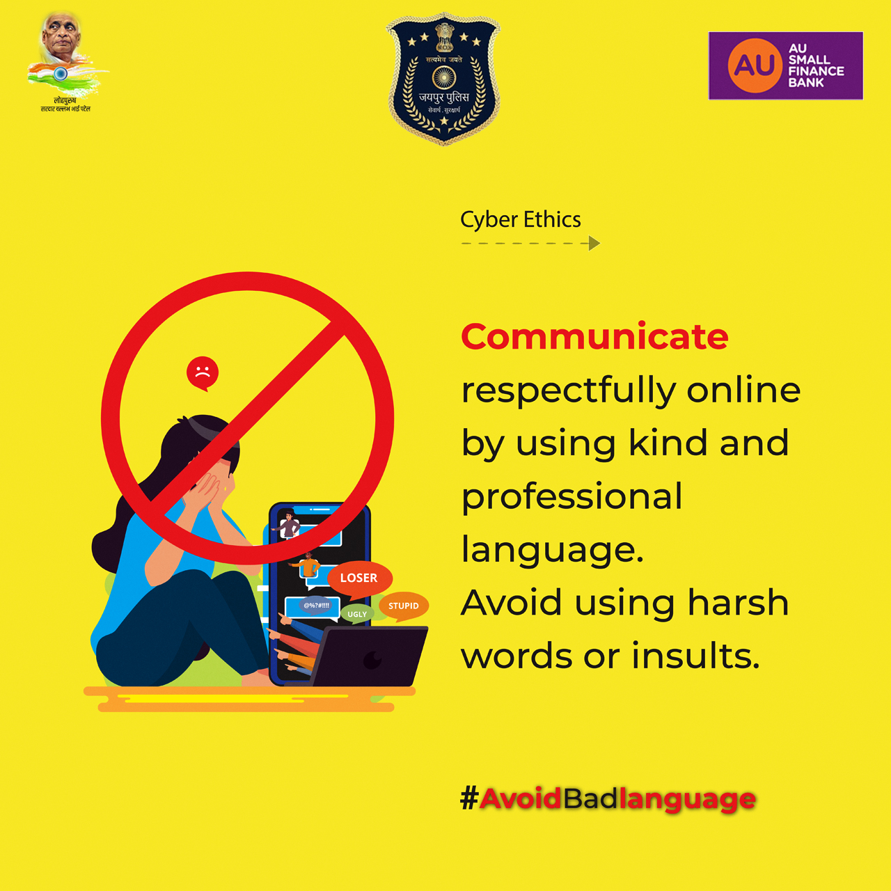 Jaipur Police - Respectful Online Communication: Use kind... | Facebook