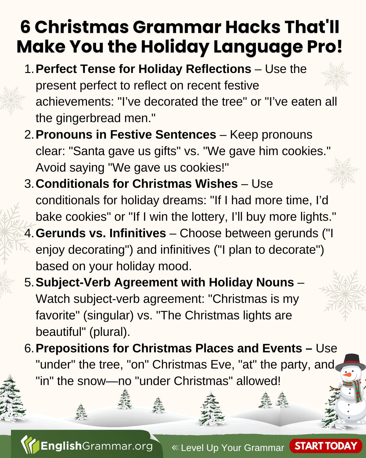 English Grammar - 6 Christmas Grammar Hacks That'll Make You the ...
