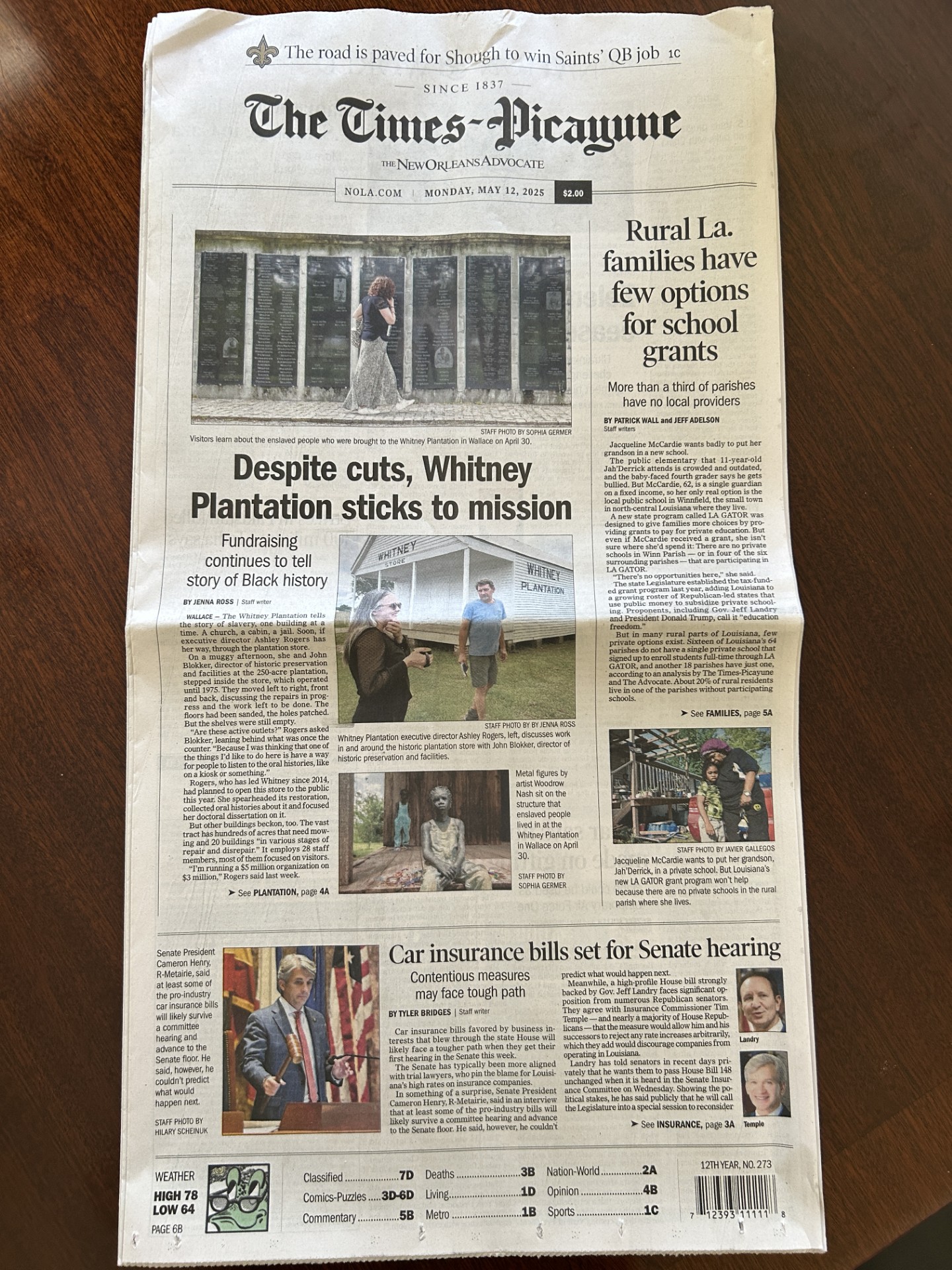 Whitney - Did you hear? We're above the fold! Whitney Plantation made ...