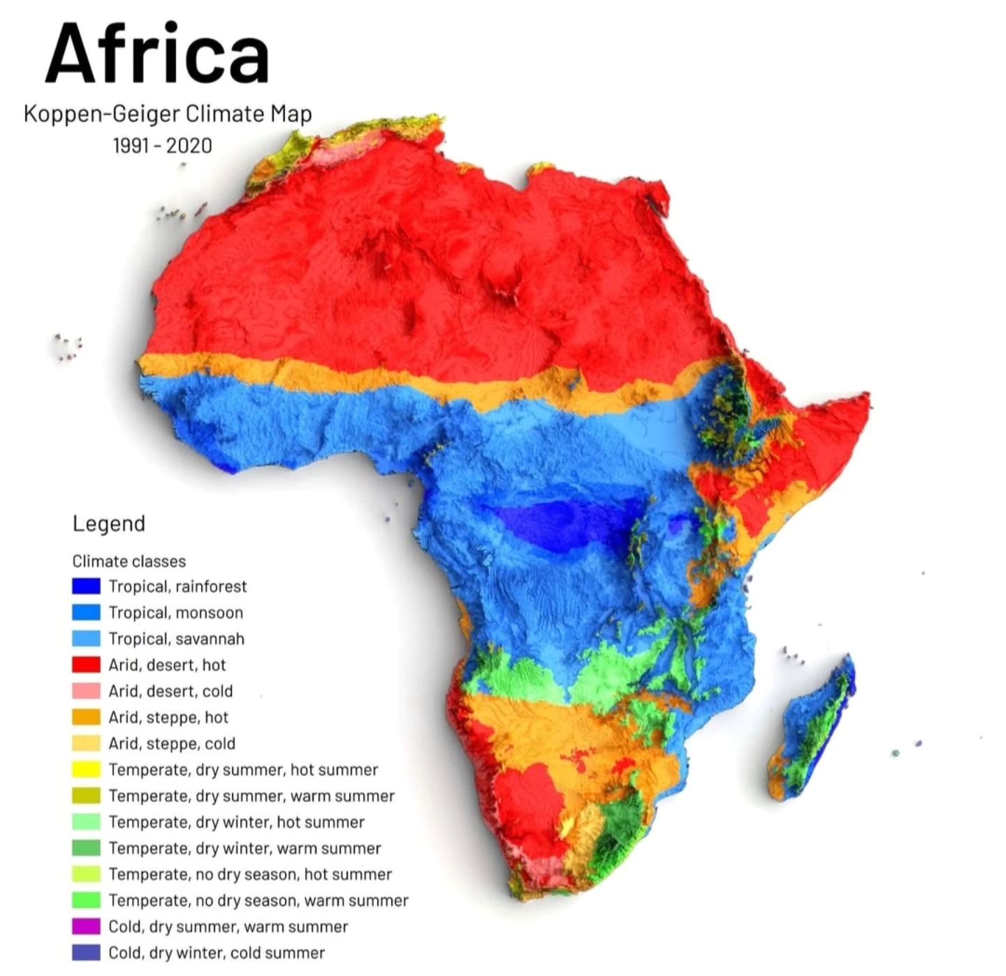 ARENA - Mappa climatica del continente africano 🌡🌍 #mappa #africa # ...