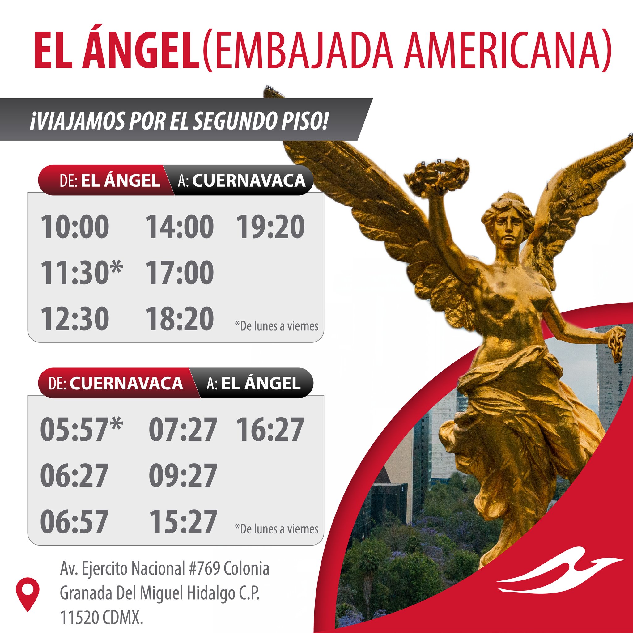 Pullman ¡ya Está Aquí Nuestro Servicio Al Ángel De La Independencia