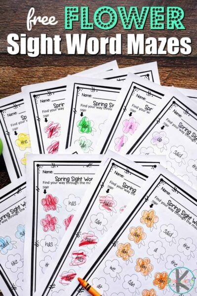🌸 FREE Printable Flower Sight Word... - 123 Homeschool 4 Me | Facebook