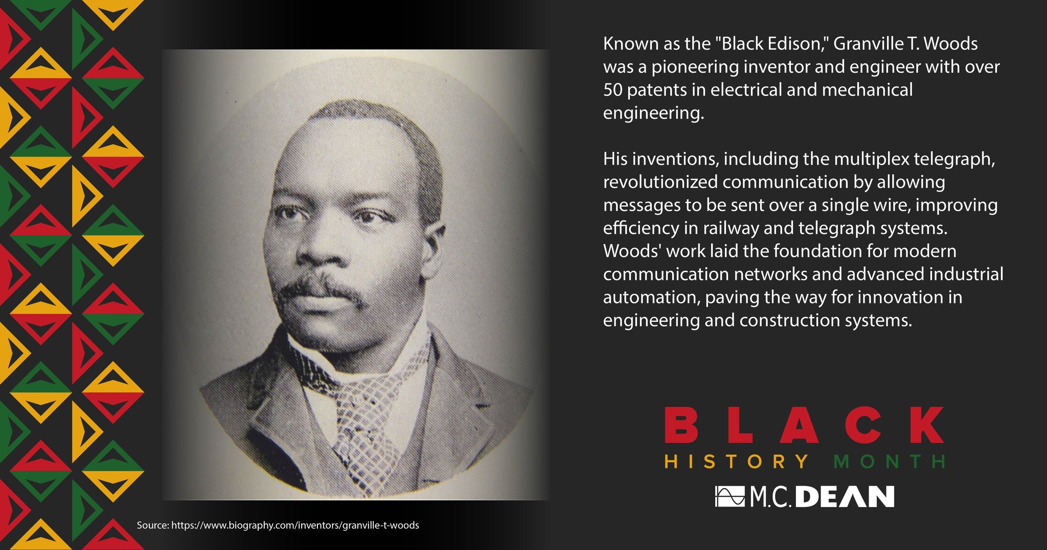 M.C. - Today’s spotlight for #BlackHistoryMonth is Granville T. Woods ...