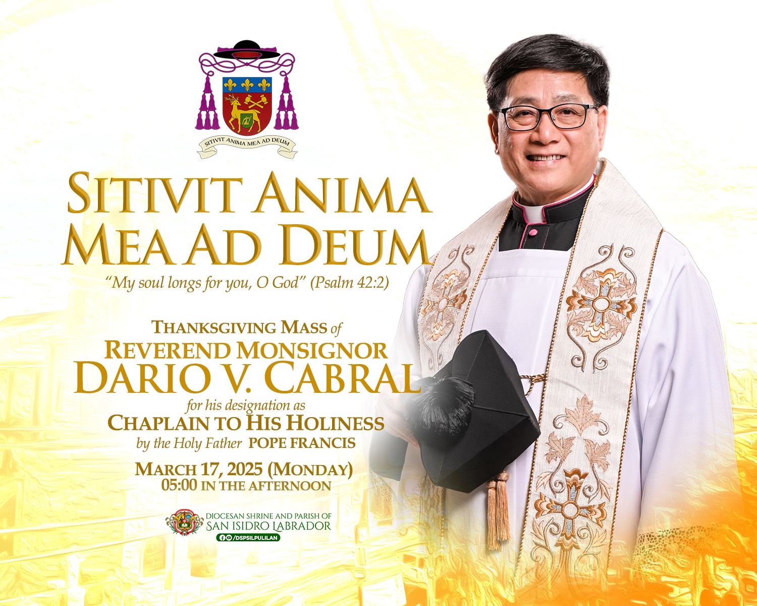 Diocesan Sitivit Anima Mea Ad Deum Ps 422 With Deep Gratitude And