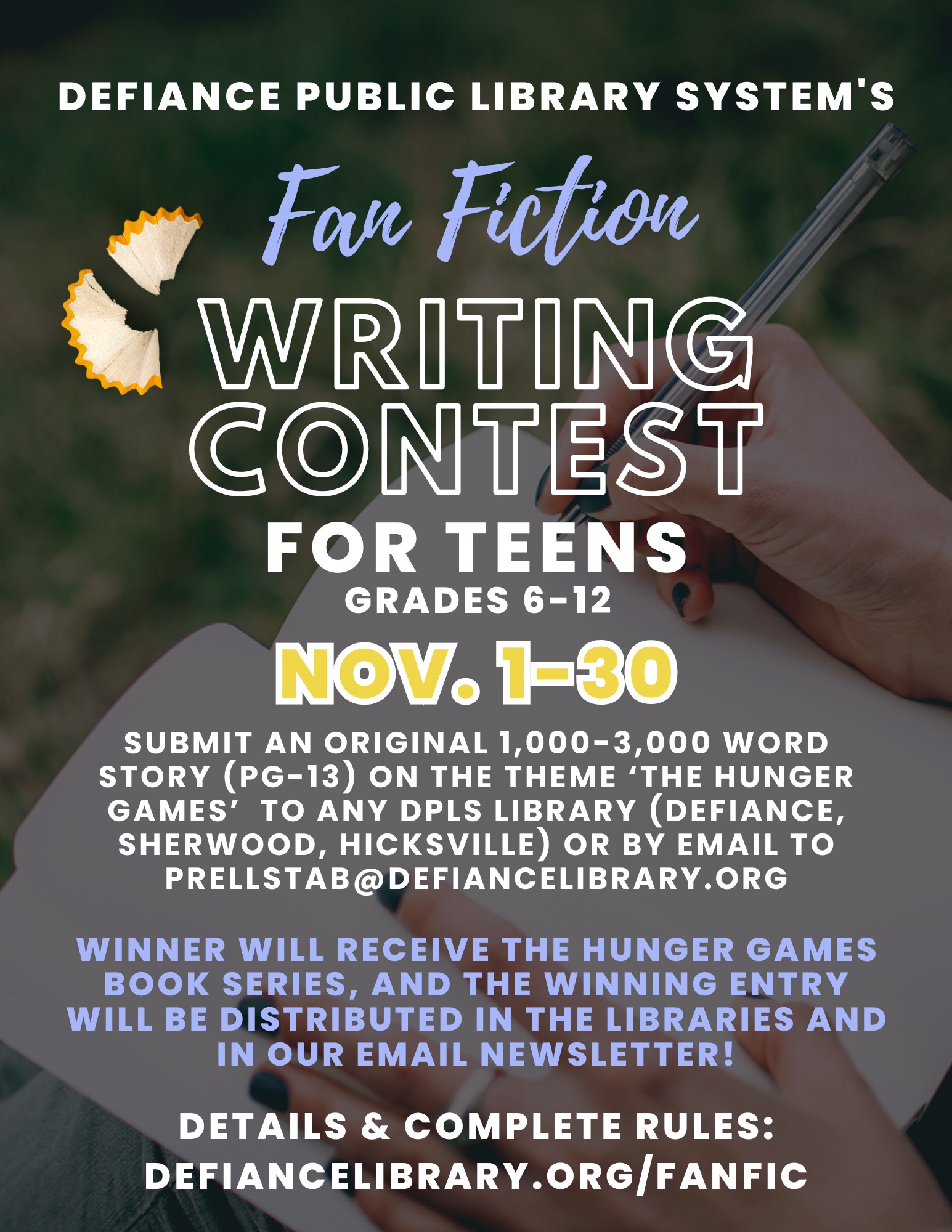 Defiance - Defiance Public Library System's Teen Fan Fiction Writing ...