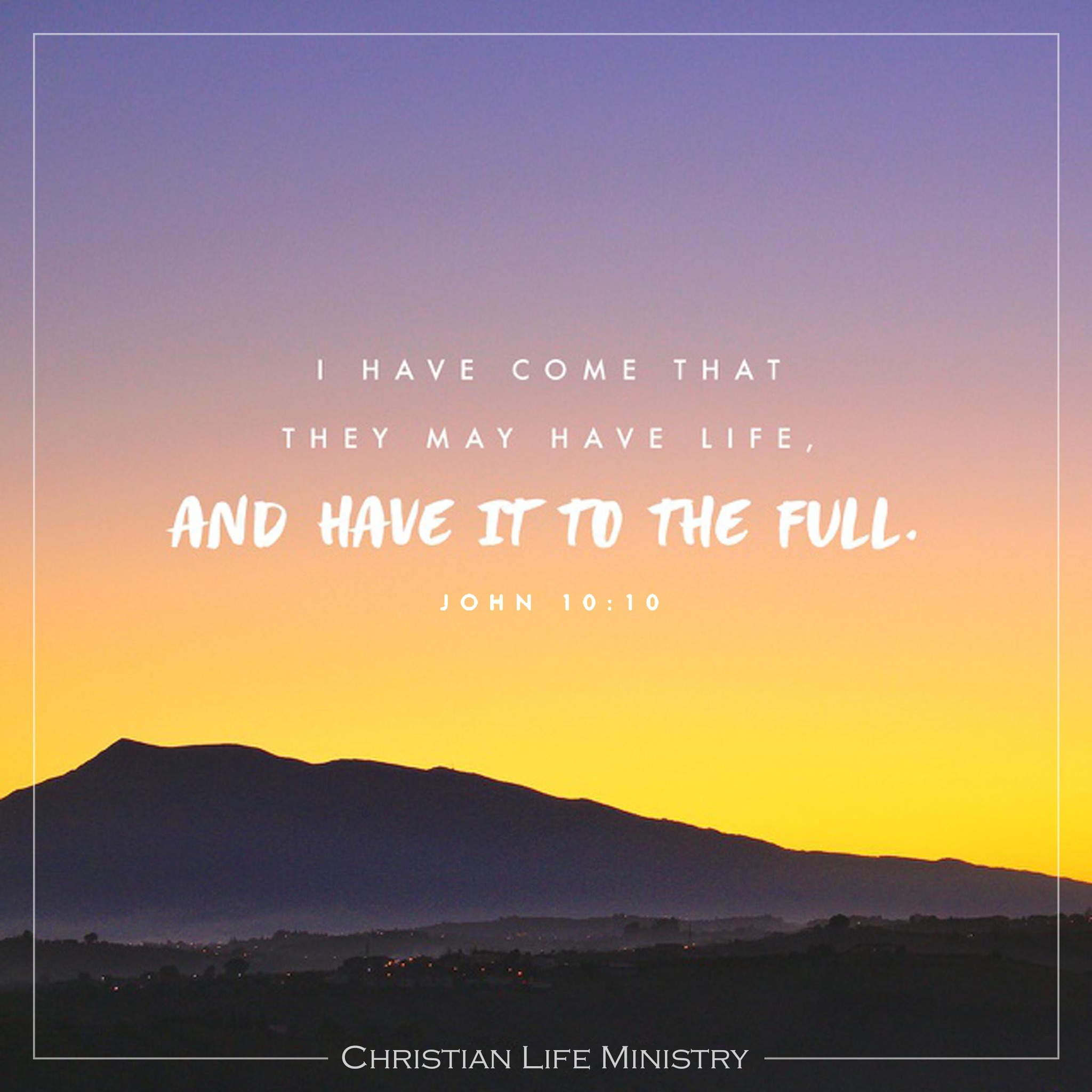 Christian - "The thief comes only to steal and kill and destroy; I have ...