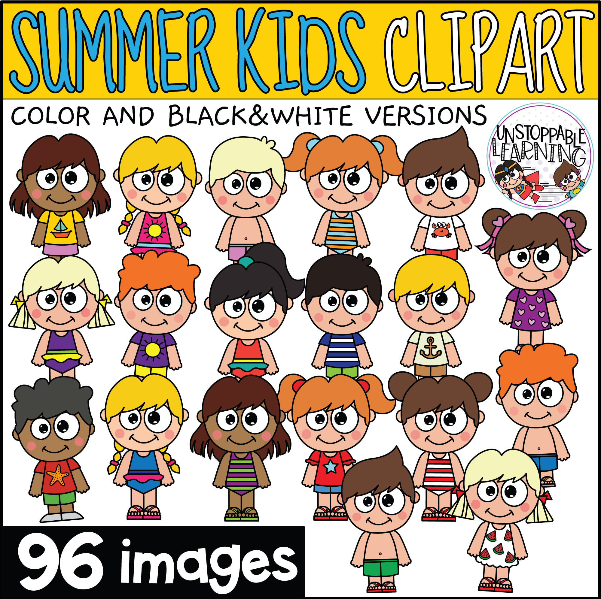 SUMMER KIDS CLIPART This set of... - Unstoppable Learning | Facebook