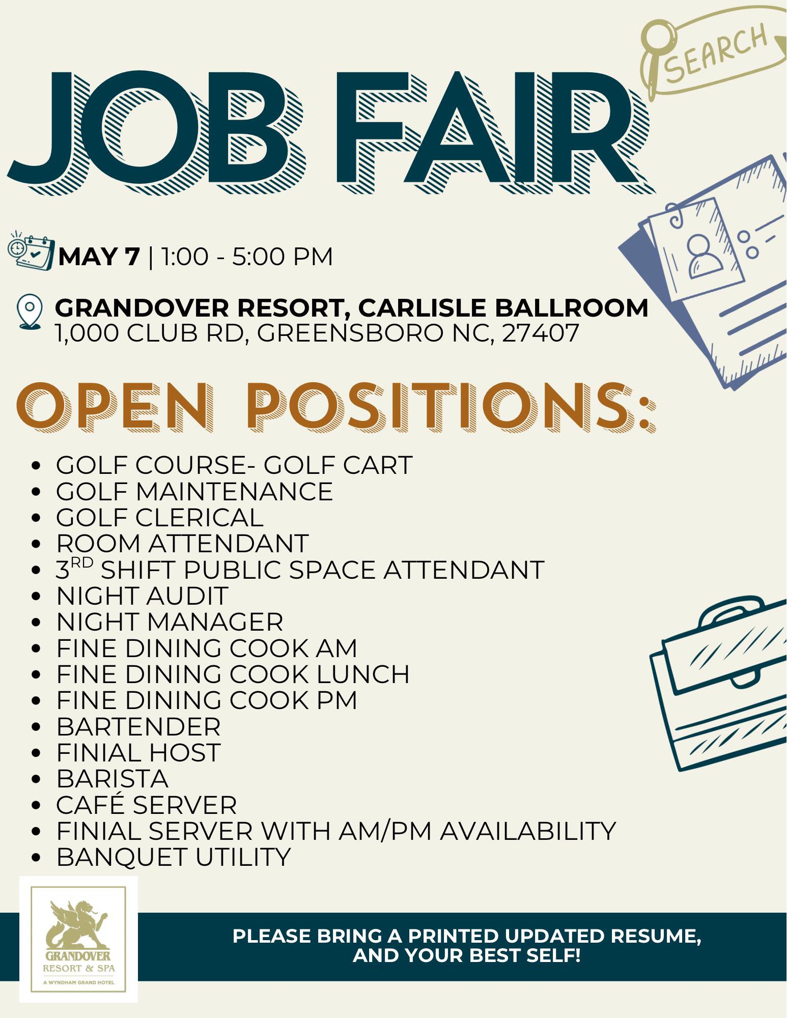 Grandover - We’re Hiring! Join Us at Our Job Fair on May 7 Are you ...