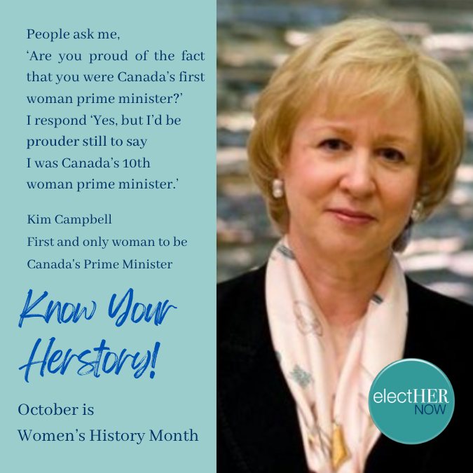 electHER - HERSTORY - In 1993, Kim Campbell became the first (and still ...