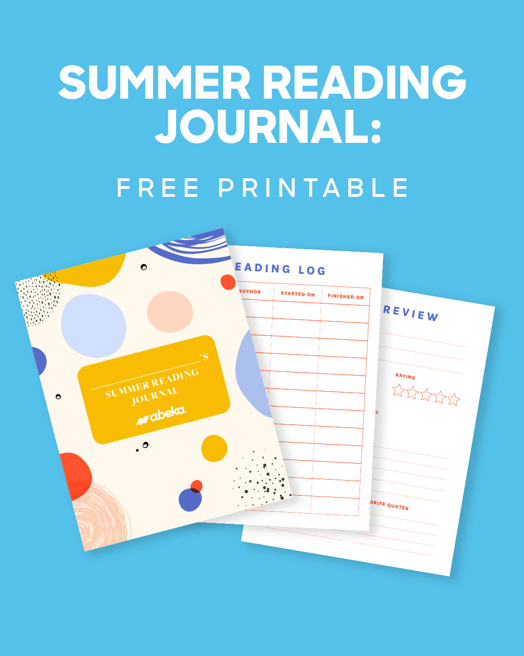 Abeka - A Summer Reading Journal ️ is an easy way to foster a love for ...