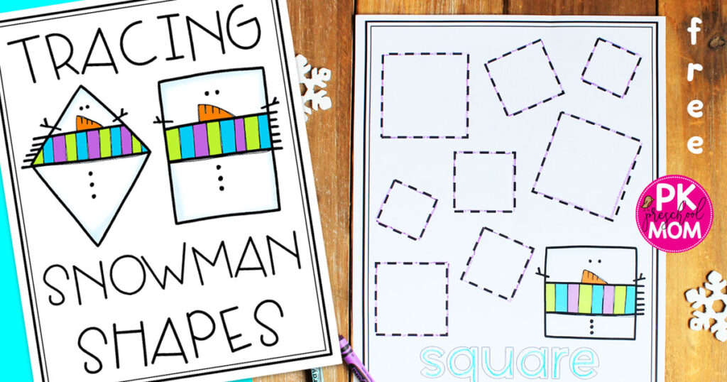 Tracing Snowmen Shapes! Free... - Preschool Kindergarten Mom