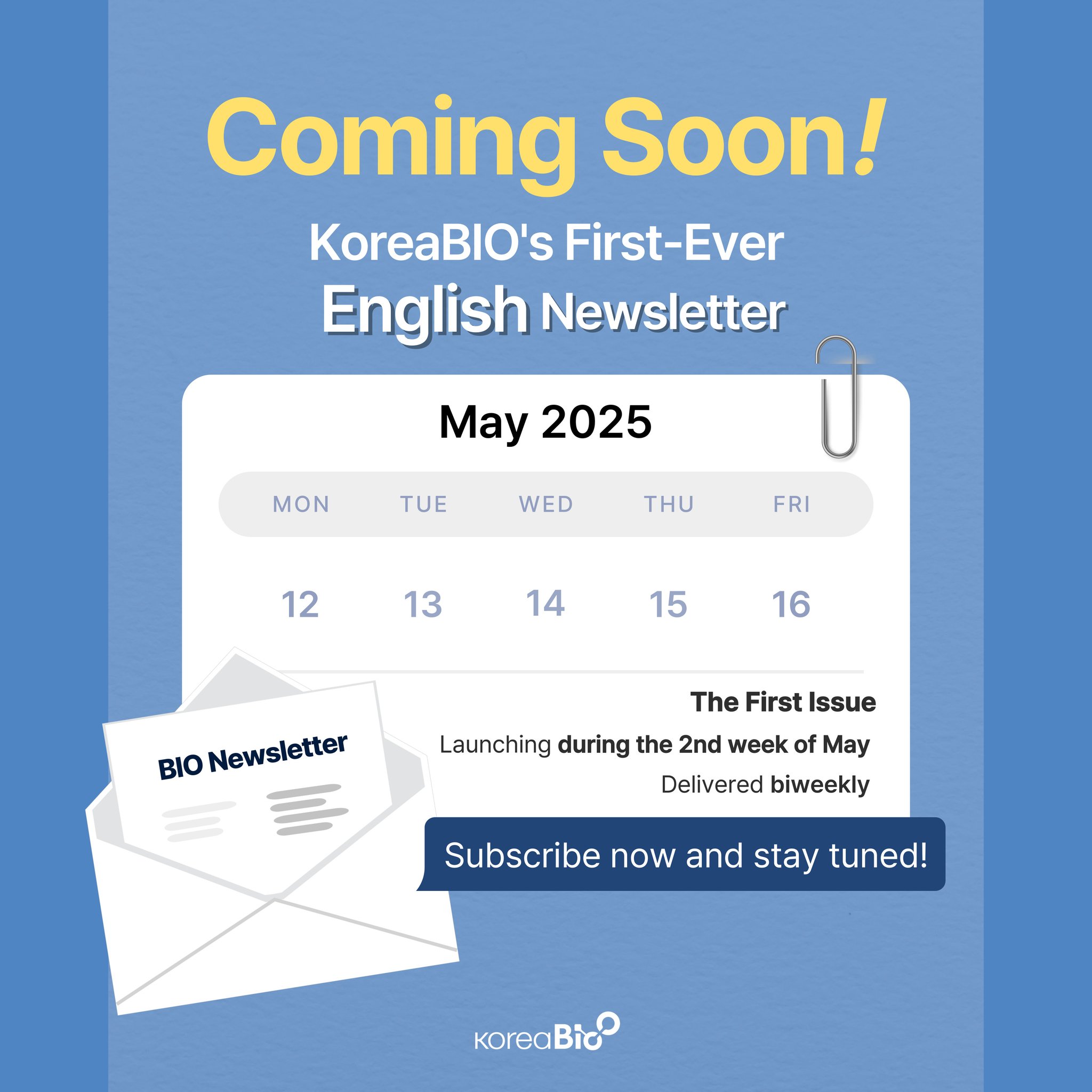 한국바이오협회 Koreabio Newsletter📮 글로벌 독자를 위한 영문 뉴스레터를 새롭게 선보입니다 국내 바이오 2796