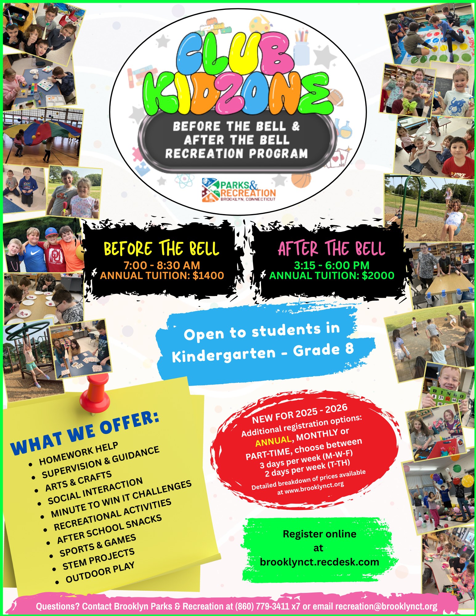 Brooklyn - Club Kidzone: Before the Bell & After the Bell Recreation ...