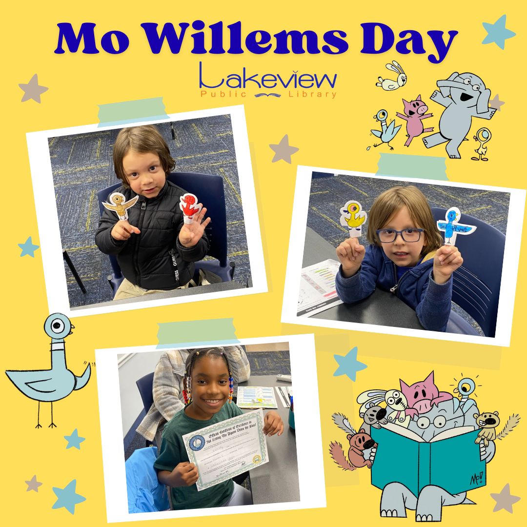 Lakeview - We celebrated the books of Mo Willems with stories ...