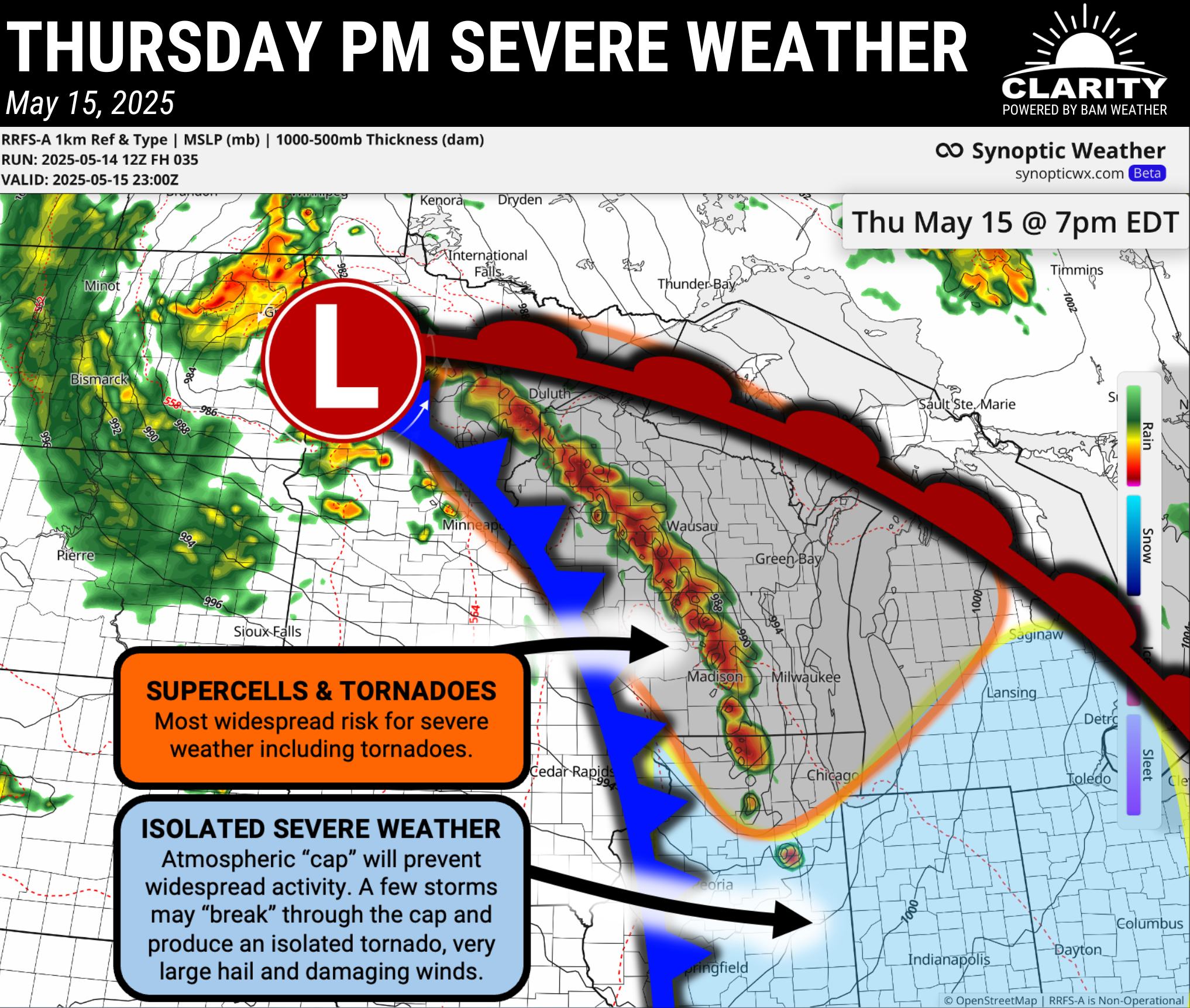 BAM - 🚨Thursday 5/15/25 Severe Weather Analysis: The highest/most ...