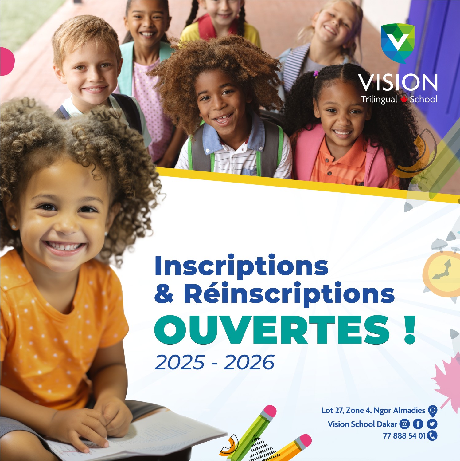 Vision - ️Les inscriptions et réinscriptions pour l’année scolaire 2025 ...
