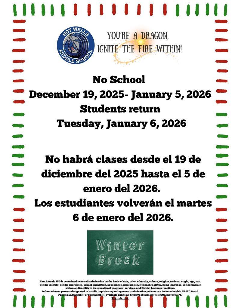 Hot Wells Middle School Hot Wells Middle School Saisd